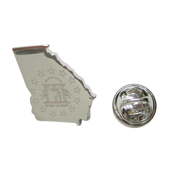 Kiola Designs | Accessories | Georgia State Map Shape And Flag Design ...